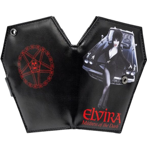 Elvira | Bags | Elvira Mobile Macabre Black White Red Vegan Leather ...